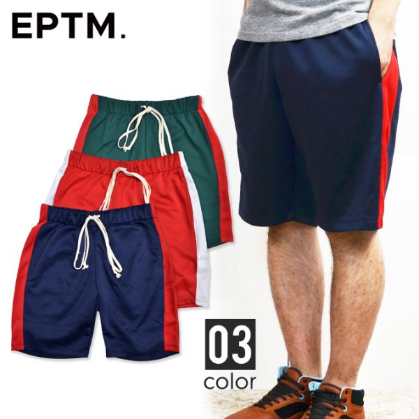 EPTM (エピトミ) TECHNO TRACK SHORTS トラックショートパンツ ショーツ ジャージ ラインショートパンツ日本正規代理店商品サイズ（平置cm）Sサイズ　ウエスト76cm〜 股上26cm 股下25cm 裾幅26cmMサイ...