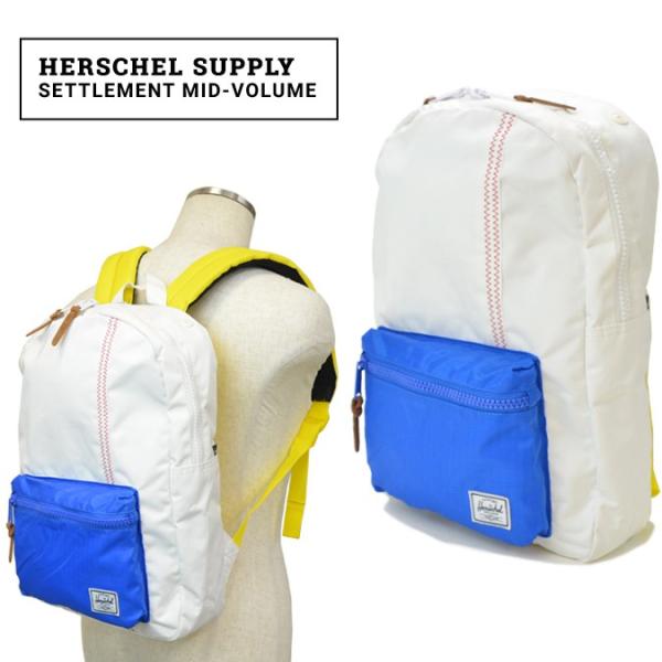 Herschel Supply(ハーシェル サプライ) Settlement Mid-Volume リュック バックパック Studio Collectionアメリカ直営店買付の100％本物/正規品サイズ/縦約41cm×横約29cm×マチ約...