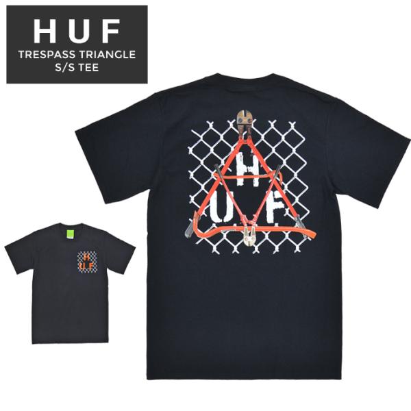 HUF (ハフ) Tシャツ TRESPASS TRIANGLE S/S TEE 半袖 カットソー トップス メンズ S-XL ブラックアメリカ直営店買付の本物/正規品サイズ（平置cm）Sサイズ　着丈67cm 身幅44cm 袖丈(肩上から)2...