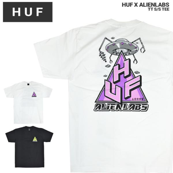HUF × ALIENLABS (ハフ × エイリアンラボ) Tシャツ AL TT S/S TEE 半袖 カットソー トップス メンズ M-XL ブラック ホワイト TS02121アメリカ直営店買付の本物/正規品サイズ（平置cm）Mサイズ　...