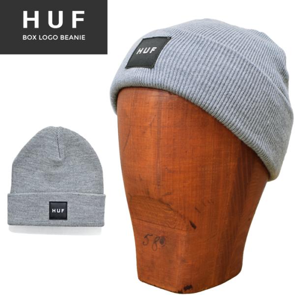 HUF (ハフ) ビーニー BOX LOGO BEANIE ニットキャップ 帽子 ニット帽アメリカ直営店買付の本物/正規品サイズ（平置cm）ONESIZE(約縦20cm×横20cm/伸縮性あり)※当店平置きにて採寸しております為、多少の誤差...