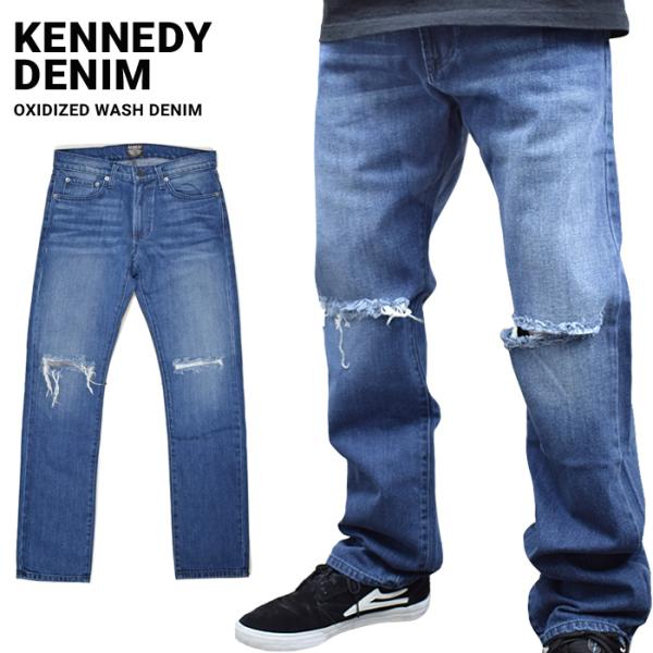 KENNEDY DENIM ケネディ デニム デニムパンツ OXIDIZED WASH DENIM ジーンズアメリカ直営店買付の本物/正規品サイズ（平置cm）30inc　ウエスト80cm 股下81cm 股上25cm 裾幅18cm32inc　...