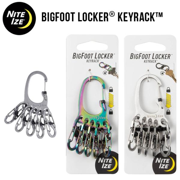 NITEIZE (ナイトアイズ) BIGFOOT LOCKER KEYRACK ビッグフットロッカー エスビナー ステンレス カラビナ キーホルダー キーリング日本正規代理店商品サイズ（平置cm）【本体】/幅34mm×高さ83mm×奥行15...