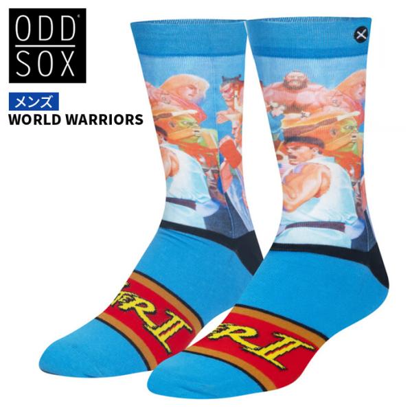 ODD SOX (オッドソックス) ソックス 靴下 WORLD WARRIORS CREW SOCKS クルーソックス ストリートファイター STREET FIGHTER日本正規代理店商品サイズ（平置cm）US8-12(約26〜30cm)※...