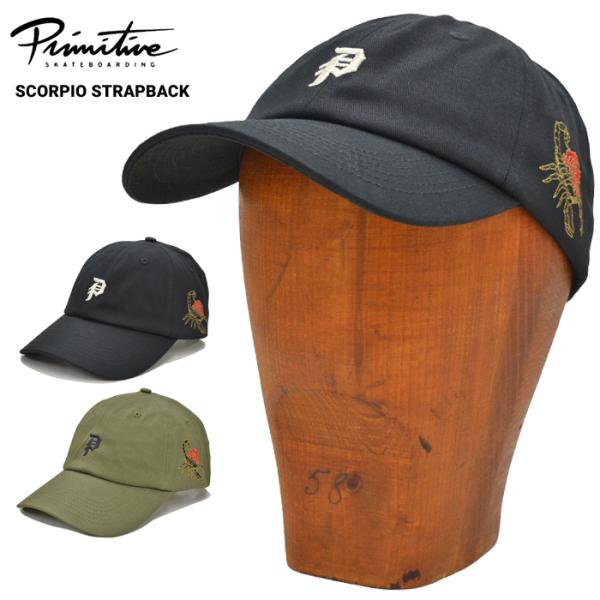 PRIMITIVE (プリミティブ) キャップ SCORPIO STRAPBACK CAP HAT 帽子 ストラップバックキャップ日本正規代理店商品サイズ/ONESIZE(アジャスターにて調節可能)フロントにPロゴ刺繍      左サイドに...
