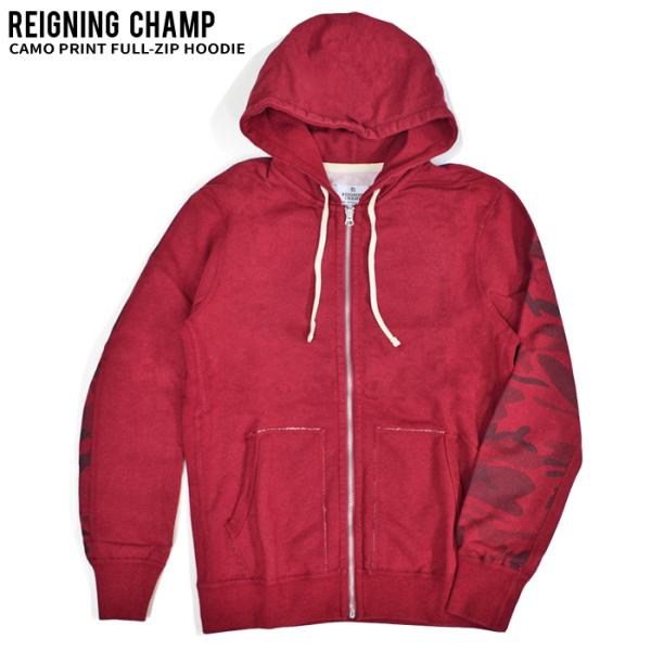 REIGNING CHAMP レイニングチャンプ CAMO PRINT FULL-ZIP HOODIE ジップパーカー スウェットアメリカ直営店買付の本物/正規品サイズ（平置cm）Sサイズ　着丈66cm 身幅48cm 袖丈64cm 肩幅44...