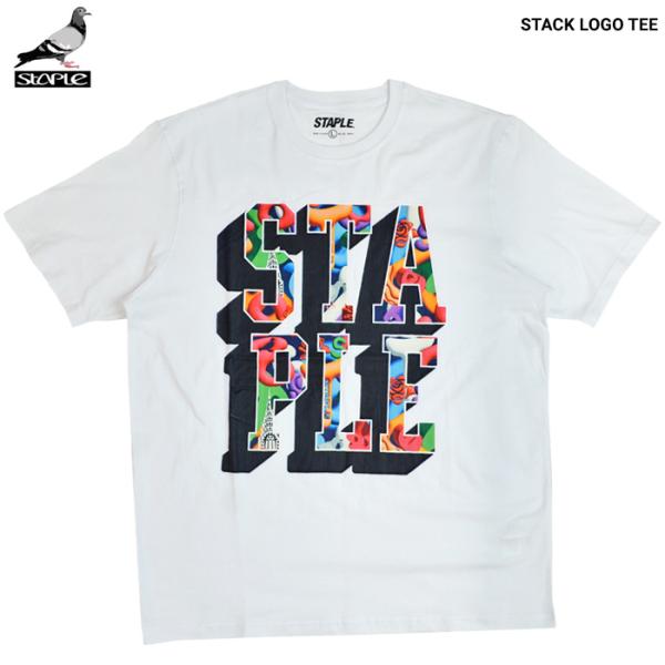 STAPLE (ステイプル) Tシャツ STACK LOGO TEE 半袖 カットソー メンズ M-XL日本正規代理店商品サイズ（平置cm）Mサイズ　着丈70cm 身幅53cm 袖丈(肩上から)24cm 肩幅48cmLサイズ　着丈72cm ...