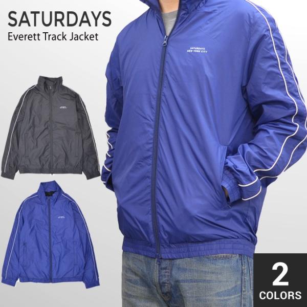 SATURDAYS NYC (サタデーズ ニューヨークシティ) Everett Nylon Track Jacket ナイロン トラックジャケット ブルゾン ジャケット アウター メンズ ストリート サーフ アメリカ直営店買付の100％本物...