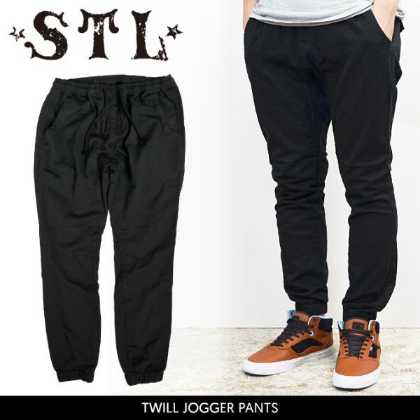 STL(エスティーエル) TWILL JOGGER PANTS ツイル ジョガーパンツサイズ（平置cm）Mサイズ　ウエスト74cm〜 股上23cm 股下76cm 裾幅12cmLサイズ　ウエスト78cm〜 股上24cm 股下78cm 裾幅13...