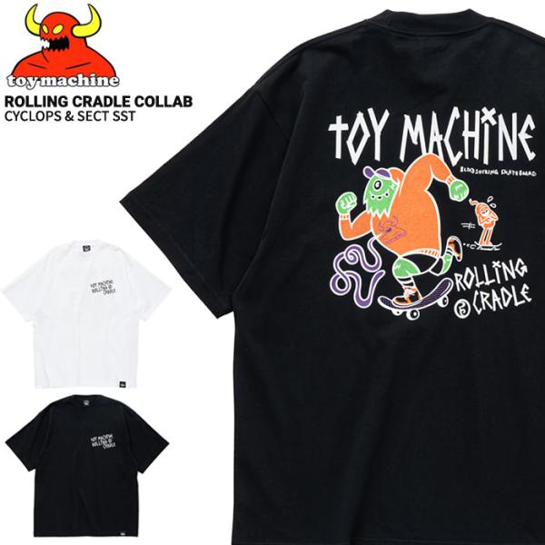 トイマシーン TOY MACHINE Tシャツ CYCLOPS &amp; SECT SS TEE ROLLING CRADLE COLLAB ローリングクレイドル 半袖 カットソー トップス RTMSEST3 メンズ M-XL ブラック ...