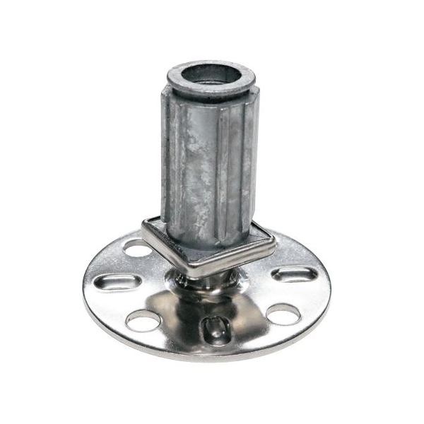 フランジ付 角パイプ用アジャスト脚 30mm角【TO-3070-2】【適用パイプ】30×30ｍｍ　【板厚】1.2tから1.5t【材質】本体：亜鉛ダイキャスト / カバー・ベース：SUS304（ベース板厚2.5t）【最短】21ｍｍ【最長】52...