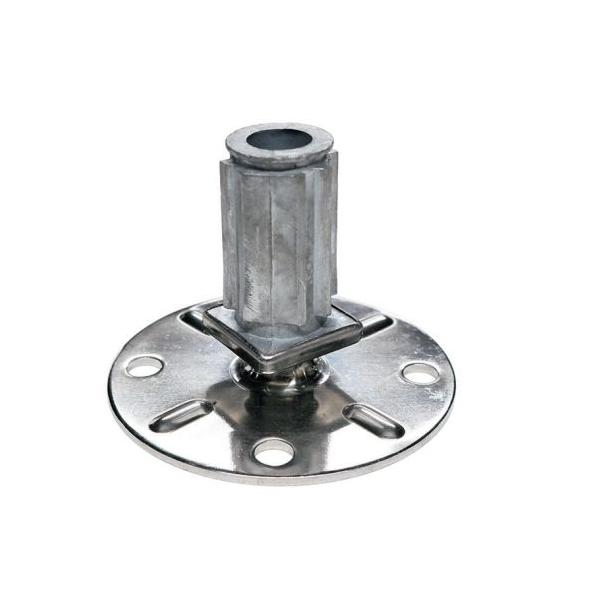 フランジ付 角パイプ用アジャスト脚 32mm角【TO-3270-3】【適用パイプ】32×32ｍｍ　【板厚】1.2tから1.5t【材質】本体：亜鉛ダイキャスト / カバー・ベース：SUS304（ベース板厚2.5t）【最短】21ｍｍ【最長】52...