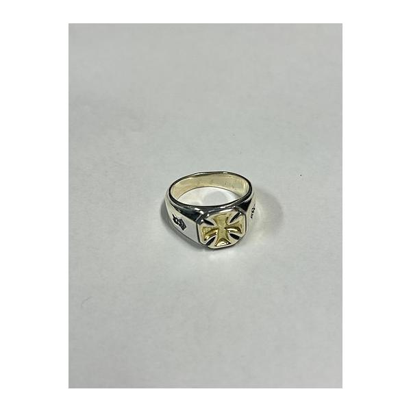 Bill Wall Leather鉄十字印章リング ビルズ・ウェイ●サイズ：USサイズ 10.5号 日本サイズ 約23号●付属品：ギャランティーカード/BWLポーチ品番：R480BW