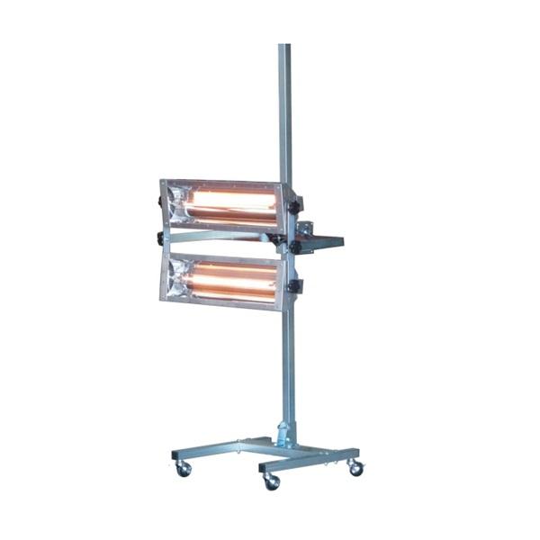 《仕様》●定格：単相200V/2.0kw●バンクサイズ：W600mm×H460mm●ポール高：1.9m(地上高)●電源コード：10m(4P20Aプラグ付)●タイマー：60分(連続運転も可能)●スイッチ：ヒーター個別スイッチ付●スタンド：50...