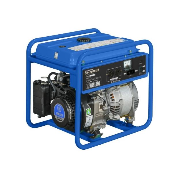 《仕様》●周波数：60Hz●出力：2.6kVA●電圧：100V●電流：26A●相数：単相（2線式）●エンジン：ヤマハ MZ175●燃料：ガソリン●燃料タンク：9L●寸法 全長×全幅×全高：510×410×460mm●乾燥質量：48kg●整備...