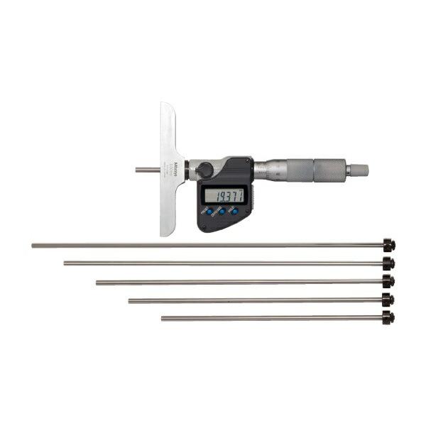 《仕様》●メーカーコード：329-251-30●測定範囲(mm)：0〜300●最小表示(mm)：0.001●ベース寸法(mm)：101.6×16●替ロッド数（本）：12●電源:ボタン型酸化銀電池（SR44）×1個（付属）《特長》●デジタル信...