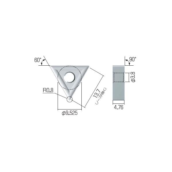 《仕様》●材質：サーメット●エッジ形状：ホーニングエッジ●コーティング：なし●使用コーナー数：6●12個入り