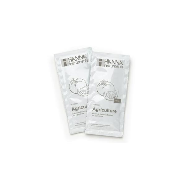 《仕様》●袋入りタイプ●無機土用●容量：20mL●入数：25袋《特長》●農業向けの電極洗浄液でpH電極の洗浄に使用します。土壌や養液など幅広く対応できる農業全般用のほか、無機土や有機土（腐植土）用とご用意しています。pH電極は土壌や養液の汚...