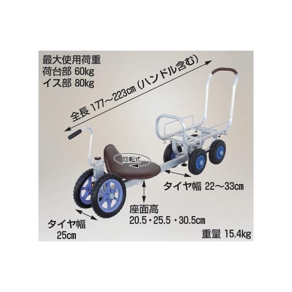 ※画像はイメージです●型式：NAH-850●全長：177〜223cm(ハンドル含む)●座面高さ：21.5・26.5・31.5cm●タイヤ幅：22〜23cm●タイヤ：2輪ノーパンクタイヤ(TR-12N)、4輪エアータイヤ(TR-2.50X4T...