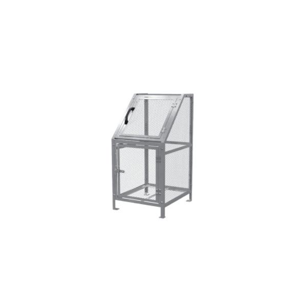 《仕様》●容量：約400L(45L ゴミ袋 8個相当)●標準色：シルバー●材質：スチール(溶融亜鉛メッキ仕上げ)●寸法(幅X奥行X高さ)：600X700X1200mm●重量：41kg《特長》●集積状況が一目で解るので安心です。●扉が前面上部...