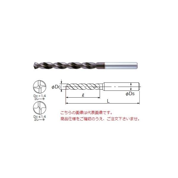 《仕様》●直径(φDc)：8.0mm●溝長(?)：75mm●全長(L)：119mm●シャンク径(Ds)：8mm●先端角：135°●工具材料：ハイス(高速度鋼)《特長》●アルミ合金の高能率加工が可能です。●アルミ合金に対して優れた耐溶着性を示...