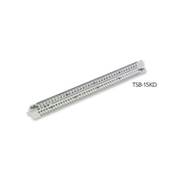 《仕様》●縮尺：1/20、1/50、1/100、1/200、1/250、1/300●全長：170mm●幅：15mm●厚：14mm●質量：11g《特長》●製図、縮尺図面の読み取りに。●建築士試験で使用頻度の高い縮尺です。●目盛が見やすい階段状...