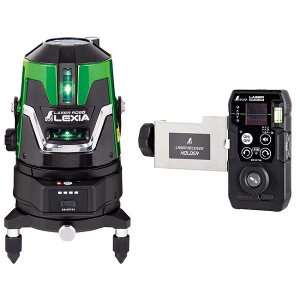 《仕様》●【レーザーロボ LEXIA 51 AR グリーン】●光源：可視半導体レーザー●出力：1mW以下(クラス2 JIS C 6802：2018)：波長：515〜530nm(緑)、地墨ポイント645〜655nm(赤)●到達点距離精度：縦・...