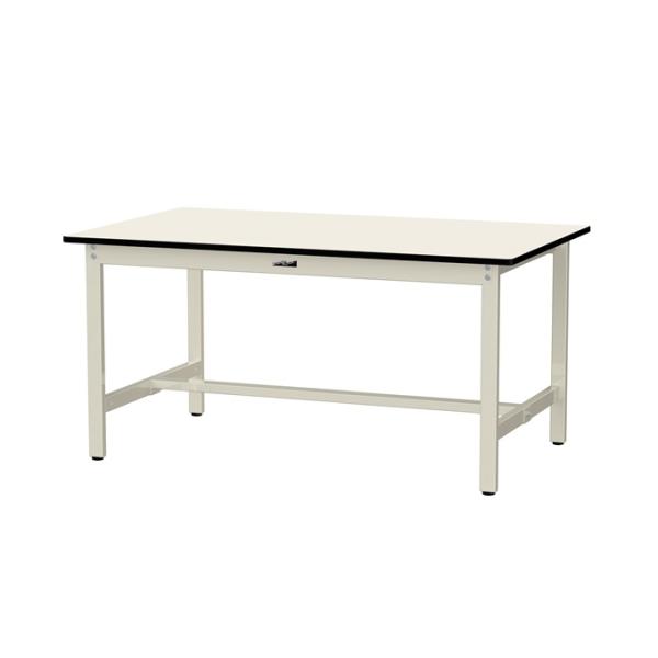 《ワークテーブル300 固定式H740mm ポリエステル天板（20mm）》●サイズWxDxH　1500x900x740●質量(kg)　30.7●カラー　天板：アイボリー　本体：アイボリー●SWP1590II特長●ポリエステル天板（２１mm)...