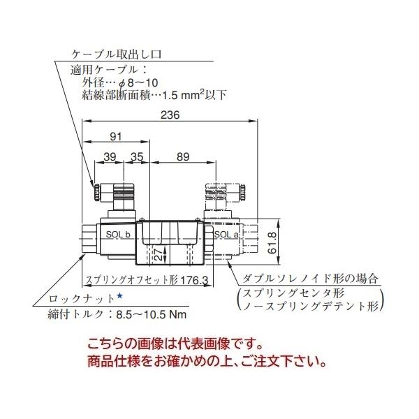 《仕様》●最大流量(L/min)：120●最高使用圧力(MPa)：31.5●タンク側許容背圧(MPa)：16●最高切換頻度(min-1)：240●電源：交流●電源定格：100V(50Hz) / 100、110V(60Hz)●位置数：2●スプ...