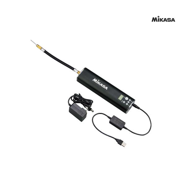MIKASA ミカサ 電動エアーポンプ ボール空気入れボール専用(ボール用針/ビニールボール用ノズル付属)の電動エアーポンプです。圧力設定機能付きで、設定値に到達すると自動停止します急速充電式(AC用アダプター/USBケーブル付属)対応針：...
