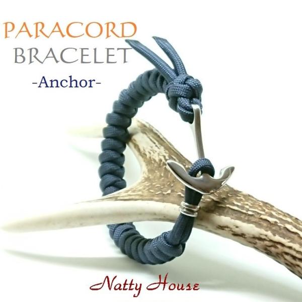 ブレスレット アンカー 錨 パラコード ペア ハンドメイド オーダー ナッティブレス   ◆ パラシュートコード通称パラコードと、錨をモチーフしたステンレス製チャームを匠に編上げました。◆ ナッティハウスのオリジナル・ブレスレットです。◆ ...