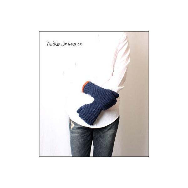Nudie Jeans(ヌーディージーンズ)手袋 グローブ てぶくろコーディネートしやすいカラー・デザインです。保温性に優れていて、柔らかな素材で伸縮性がありつけやすいです。【主な仕様】・ミトングローブ・オレンジとインディゴの配色◆カラーI...