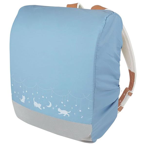 ・ランドセルを雨から守るランドセルカバー・車のライトに反射して光るリフレクター付・撥水加工生地・ゴム仕様・一体型コンパクト収納袋付・収納袋に柄プリント入品番：ST527LB本体サイズ：H380×W280×D210mm、45g材質：ポリエステ...