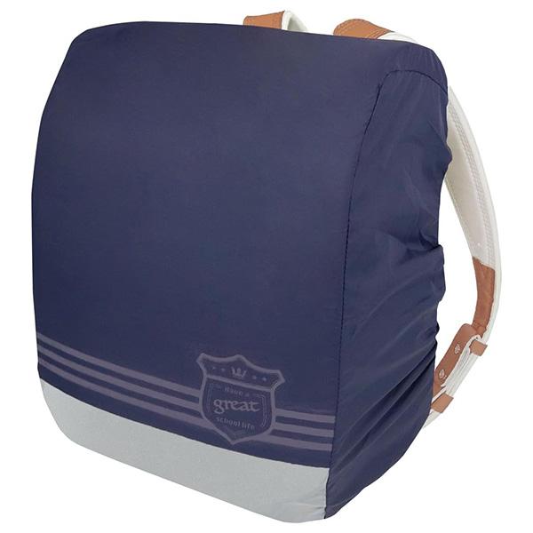 ・ランドセルを雨から守るランドセルカバー・車のライトに反射して光るリフレクター付・撥水加工生地・ゴム仕様・一体型コンパクト収納袋付・収納袋に柄プリント入品番：ST527NB本体サイズ：H380×W280×D210mm、45g材質：ポリエステ...