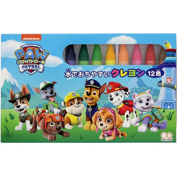 12本とも絵柄が違う！キャラクターがいっぱいの水で落ちやすいクレヨンです♪品番：1822278A本体サイズ：個箱/W181×H113×D20mm　クレヨン/約Φ10×H99mm本体重量(1本)：9g色：くろ・はいいろ・あお・みずいろ・むらさ...