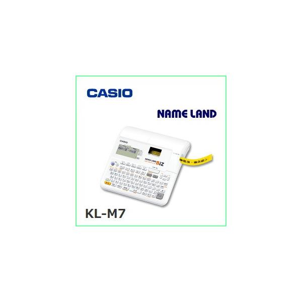 メーカー　カシオ品名　ネームランド品番　KL-M7-CAテープ幅　3.5mm〜24mm外寸　幅202×奥216×高64.5mm　重量約750g(本体のみ)電源　ACアダプタ付属品　ACアダプタ/お試し9mm幅テープ1巻/収納ケース