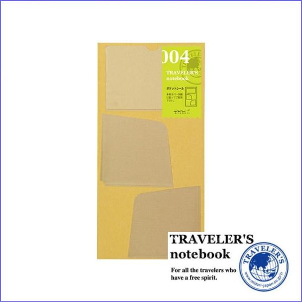 メーカー　ミドリ品名　TRAVELER'S notebook(トラベラーズノート)」専用ポケットシール(レギュラー/パスポートサイズ兼用)サイズ　H223×W110mm品番　14248006内容　1枚入(3ポケット)※台紙からはがし、お好き...