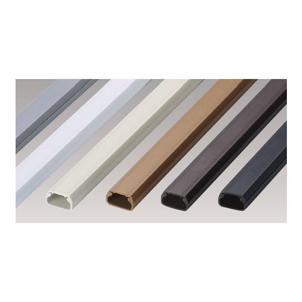 ケーブルを壁・床・天井などに配線する場合に使用する配線保護カバーです。使用するケーブルに併せて0号から4号までサイズがあります。裏面に貼付用のテープがついていないので、別途両面テープが必要となります。