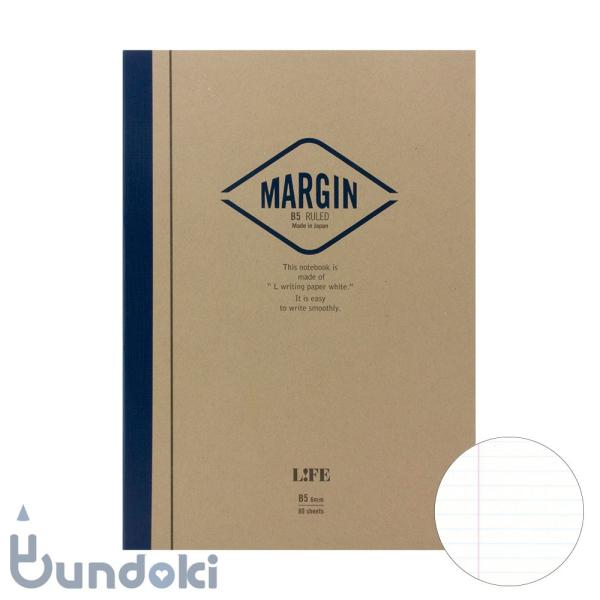 特別抄造紙Lライティングペーパーホワイトを使用し、日付や表題をメモできるようにマージン罫を入れました。 製本は昔ながらの丈夫で開きやすい「糸綴じわけ製本」。