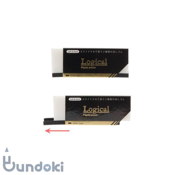 用途によって硬さを使い分けられる、スライド式の消しゴム 硬めで細かいスペースを消しやすい3ミリ巾と軽い力で消しやすいさらけしタイプ17ミリ巾の2種類の消しゴムを用途によって硬さを使い分けられます。 消しクズが線状にまとまりやすい  サイズ：...