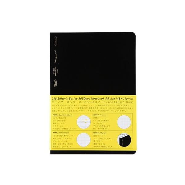 使いやすさを追求して設計、筆記具を使いこなすプロである編集者（エディター）も納得のEditor’s Series。時刻を表す数字、日付と曜日、そしてグリッドという最低限の要素だけを載せたシンプルなノート。計368ページとは思えない薄さで、か...