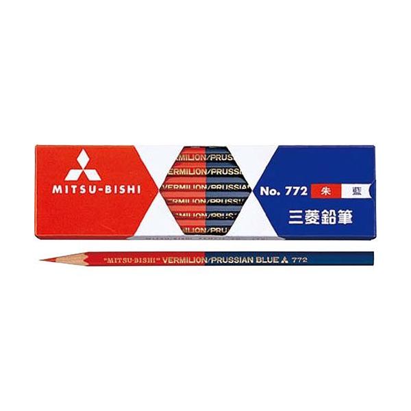 一般事務や校正、学習など幅広くご利用いただける赤青鉛筆（朱藍鉛筆）です  販売単位1本です
