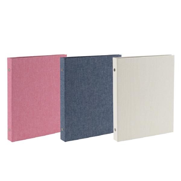 布貼り表紙のバインダー式アルバム風合いのある布生地を表紙に使ったバインダー式のフォトアルバムです。L判40枚、またはKG判20枚を収納できます。専用のリフィルを使えば、L判、KG判、2L判(LL判)の3サイズを1冊にまとめることができます。...