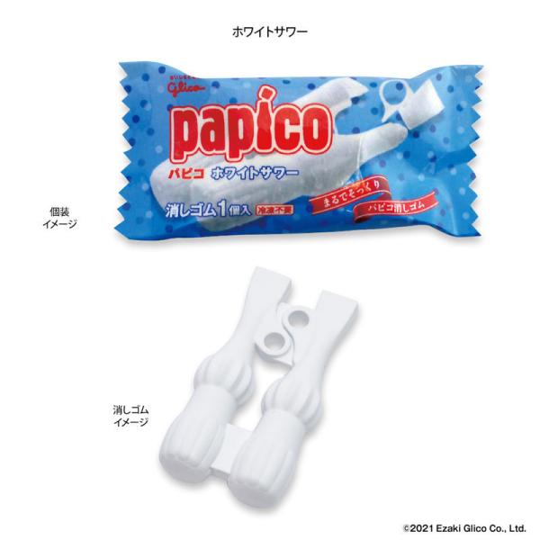 ☆本物のアイス？　開けてさらにビックリ！?☆江崎グリコの「PAPICO」をそのまま消しゴムに！　本物と同じパッケージデザインになりました。本物と同じように2つに分けられるのでシェアもできちゃうよ☆【サイズ】約80x38x12mm【材質】TPR