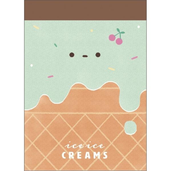 持ち運びに便利、使いやすいミニサイズのメモ。表紙や中紙はキュートなデザインで、ちょっとしたメッセージ交換にも使えちゃうよ☆●サイズ：約H88×W63×D8mm●中紙：2柄各40枚