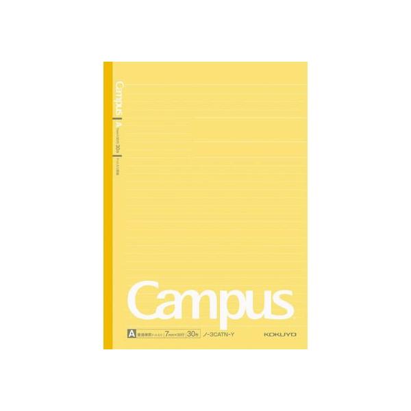 【仕様】●表紙色：黄●サイズ：６号（セミＢ５）●寸法：縦２５２×横１７９ｍｍ●罫内容：普通横罫Ａ罫７ｍｍ３０行（ドット入り）●枚数：３０枚●中紙：上質紙（森林認証紙）●製本様式：無線とじ●注文単位：１冊ＫＯＫＵＹＯ　コクヨ　こくよ　キャンパ...