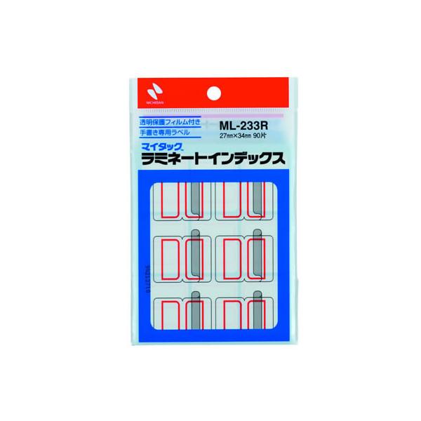 【商品説明】●ラミネート加工していない再生可能なはく離紙を使用しています。【仕様】●サイズ：２７×３４ｍｍ●枠色：赤●透明保護フィルム付き●入数：９片×１０シート（９０片）●材質：基材／上質紙、保護フィルム（ポリプロピレン）、粘着剤／アクリ...