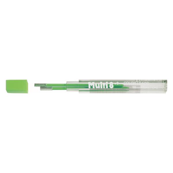 【仕様】●マルチ８専用替芯●色：黄緑●芯径：２ｍｍ●ケースサイズ：８×６×７１ｍｍ●材質：ケース／ＡＳ、キャップ／ＰＥシャーペン　リフィル　シャープ芯　替え芯　シャーペン芯　シャープペンシル　ぺんてる　ペンテル　Ｐｅｎｔｅｌ　マルチ八専用替...