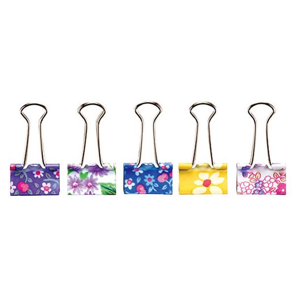 【仕様】●サイズ：小●口幅：１９ｍｍ●とじ枚数：約７０枚●注文単位：１パック（１５個）●仕様：花柄５種アソートそにっく　ＳＯＮＩＣ　はながらだぶるくりっぷ　ハナガラダブルクリップ　Ｗクリップ　Ｗくりっぷ　文房具　バインダークリップ　とじ込み...