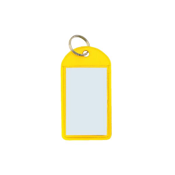 【仕様】●外寸法：６２×３３ｍｍ●カード寸法：４５×２８ｍｍ●リング内径：１３ｍｍ●注文単位：１個こくよ　きーほるだーがたなふだ　キホルダーガタナフダ　キーホルダー型なふだ　きーほるだー型名札　文房具　ソフトキーホルダー名札キーホルダータイ...